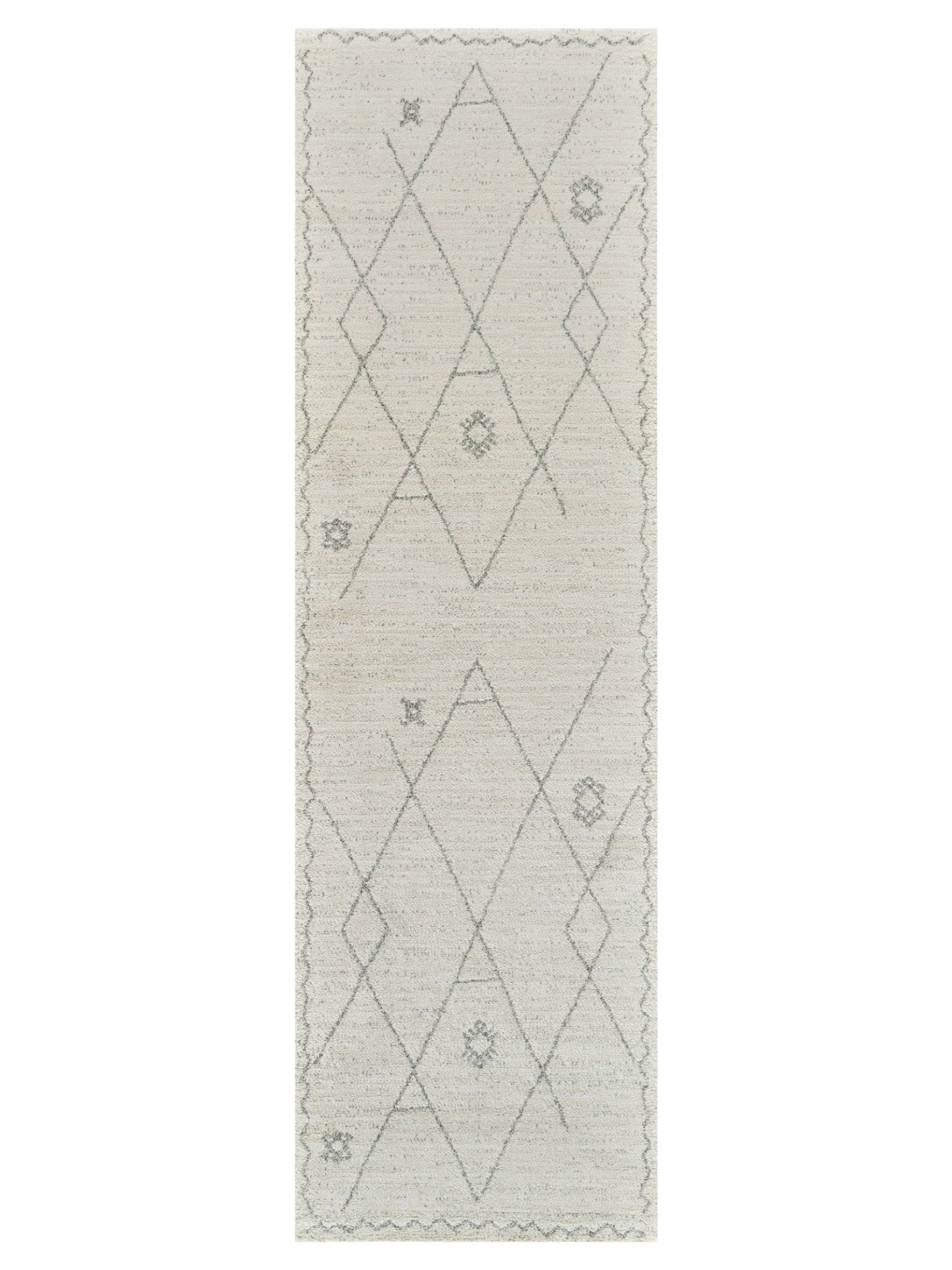 Foundry Select 8' Cream and Beige Abstract Non Skid Runner Rug | Wayfair