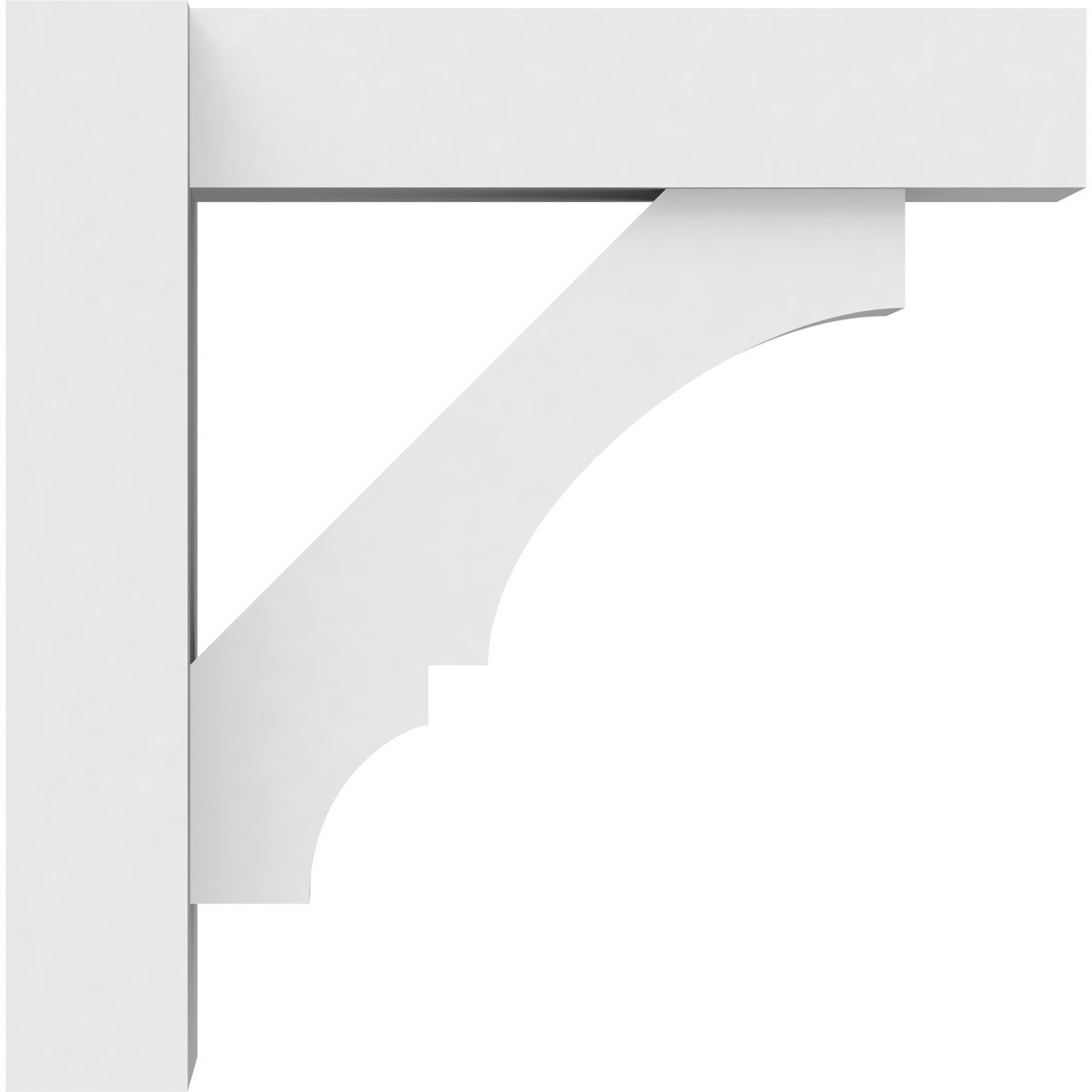 Ekena Millwork Balboa Architectural Grade PVC Outlooker with Block Ends ...