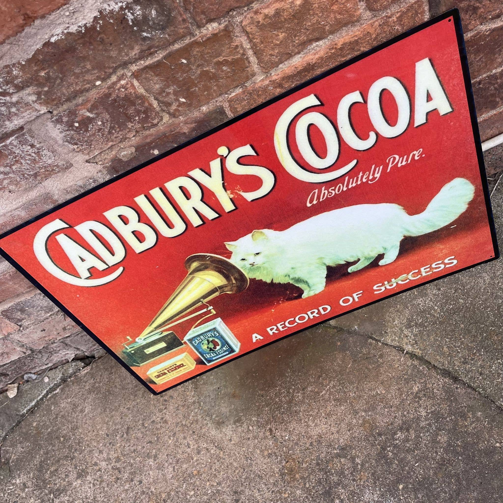 Happy Larry Cadbury''s Cocoa Absolutely Pure Cat - Metal Sign | Wayfair ...