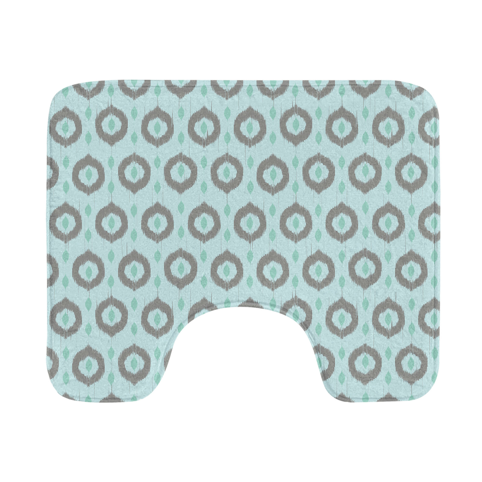 East Urban Home Seafoam Toilet Mat U-Shape Bathroom Rug 20" Seafoam Sea ...