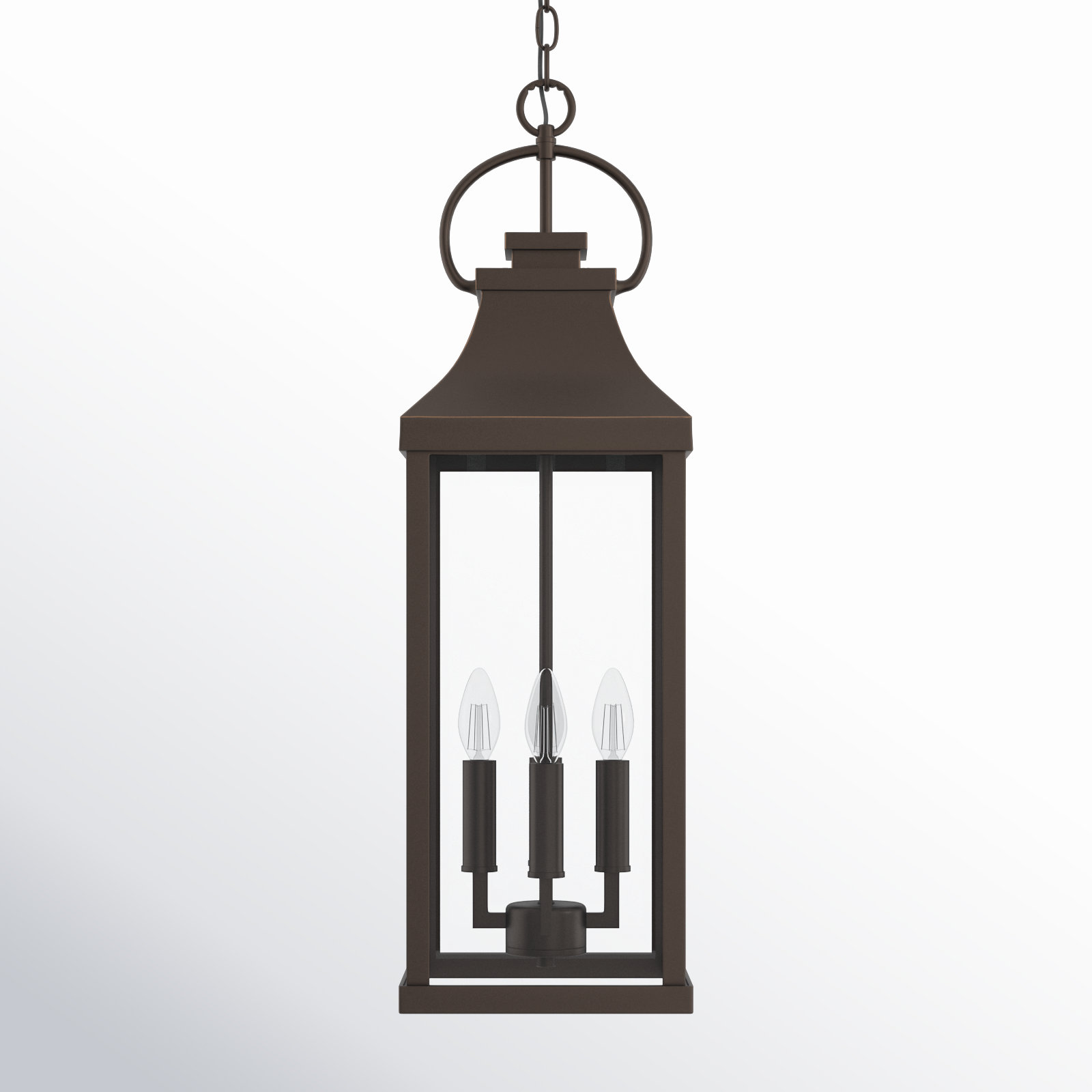 Birch Lane™ Caden 9" W X 29.5" H Outdoor 4-Light Hanging Lantern With ...