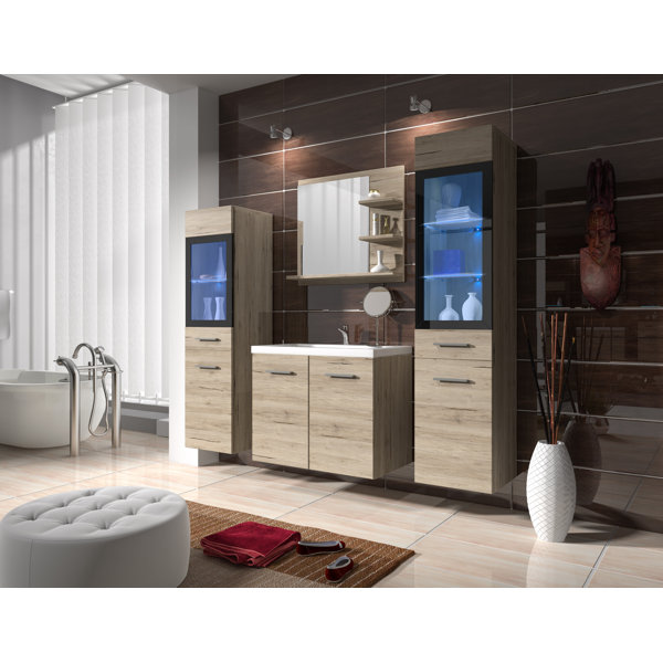 Ebern Designs Jacaria 4 Piece Bathroom Furniture Suites | Wayfair.co.uk