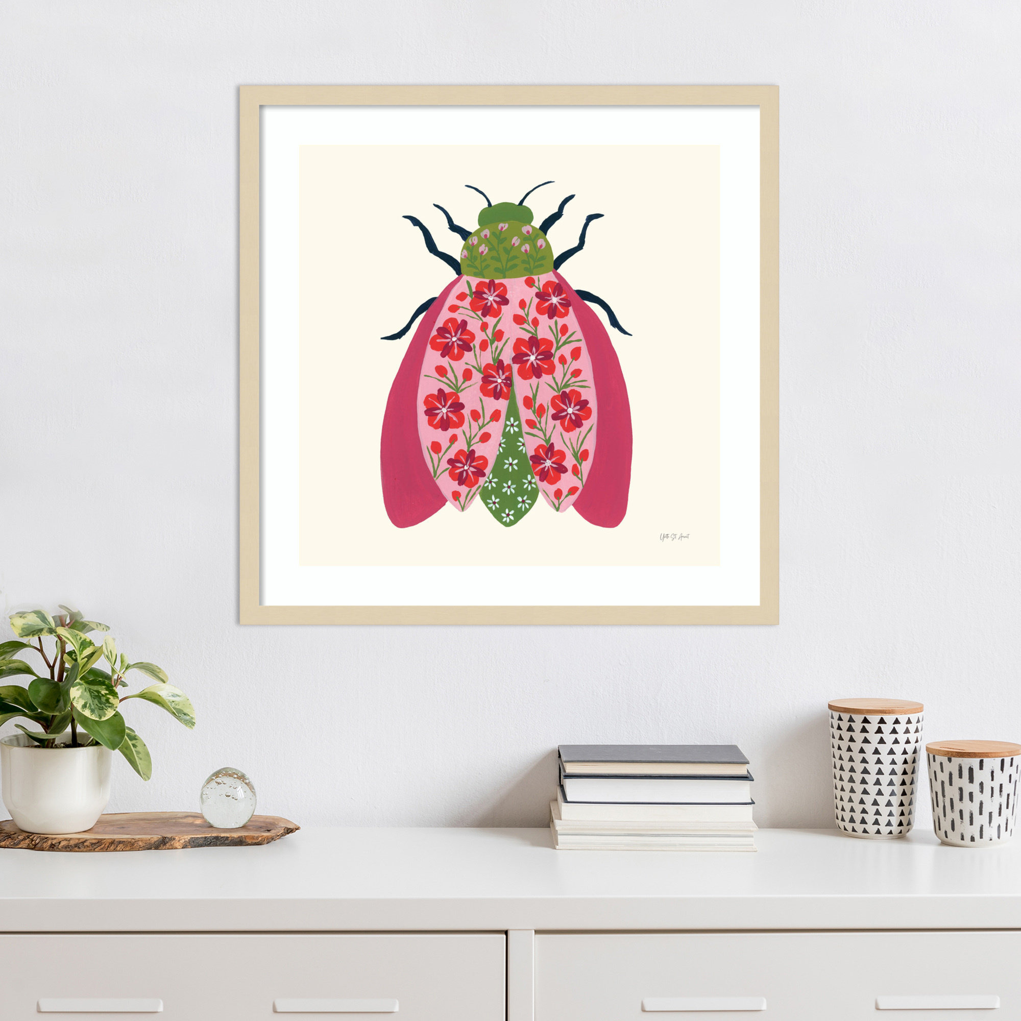 Zoomie Kids Blooming Beetle II by Yvette St. Amant Wood Framed Wall Art ...