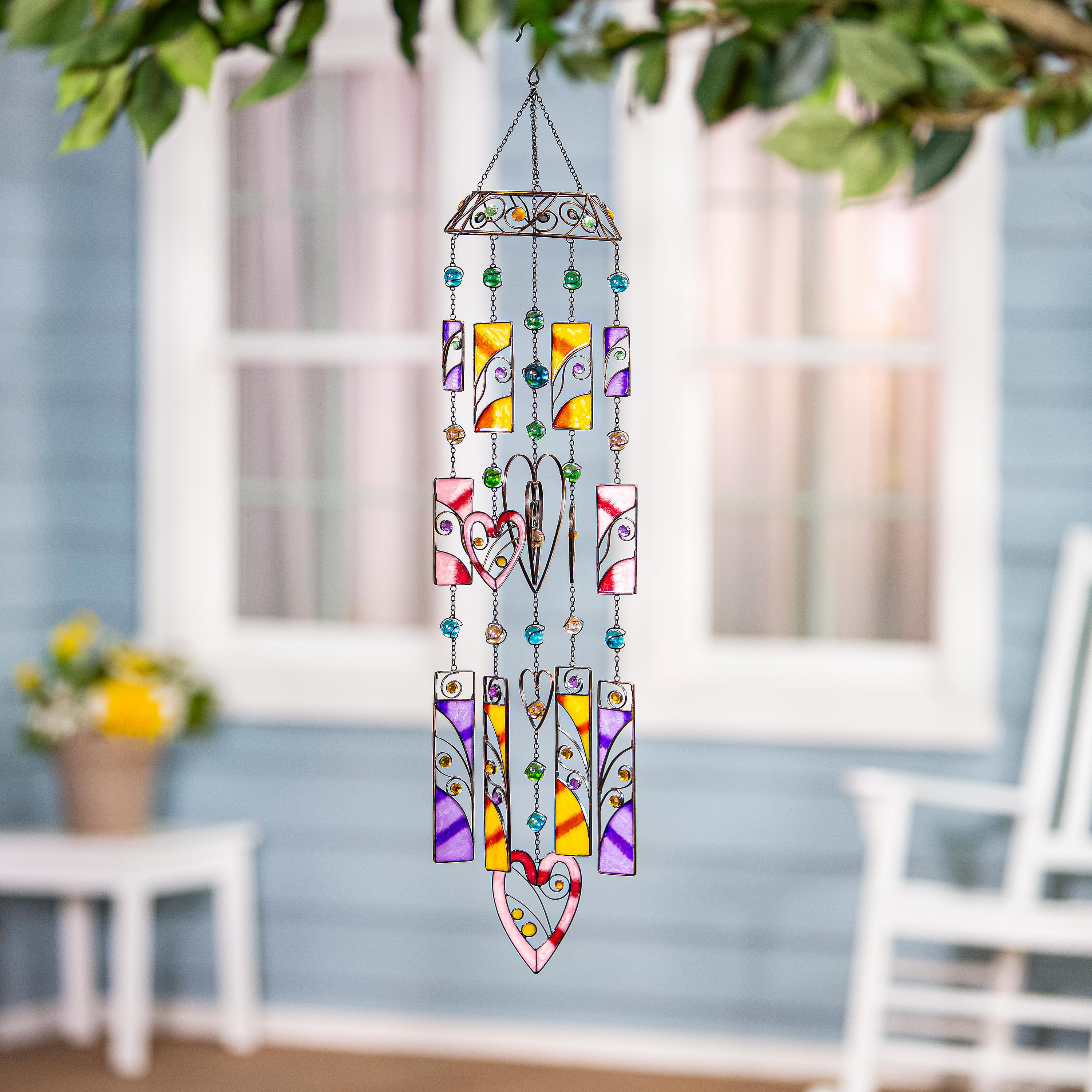 Arlmont & Co. Hearts & Shapes Wind Chime - Wayfair Canada