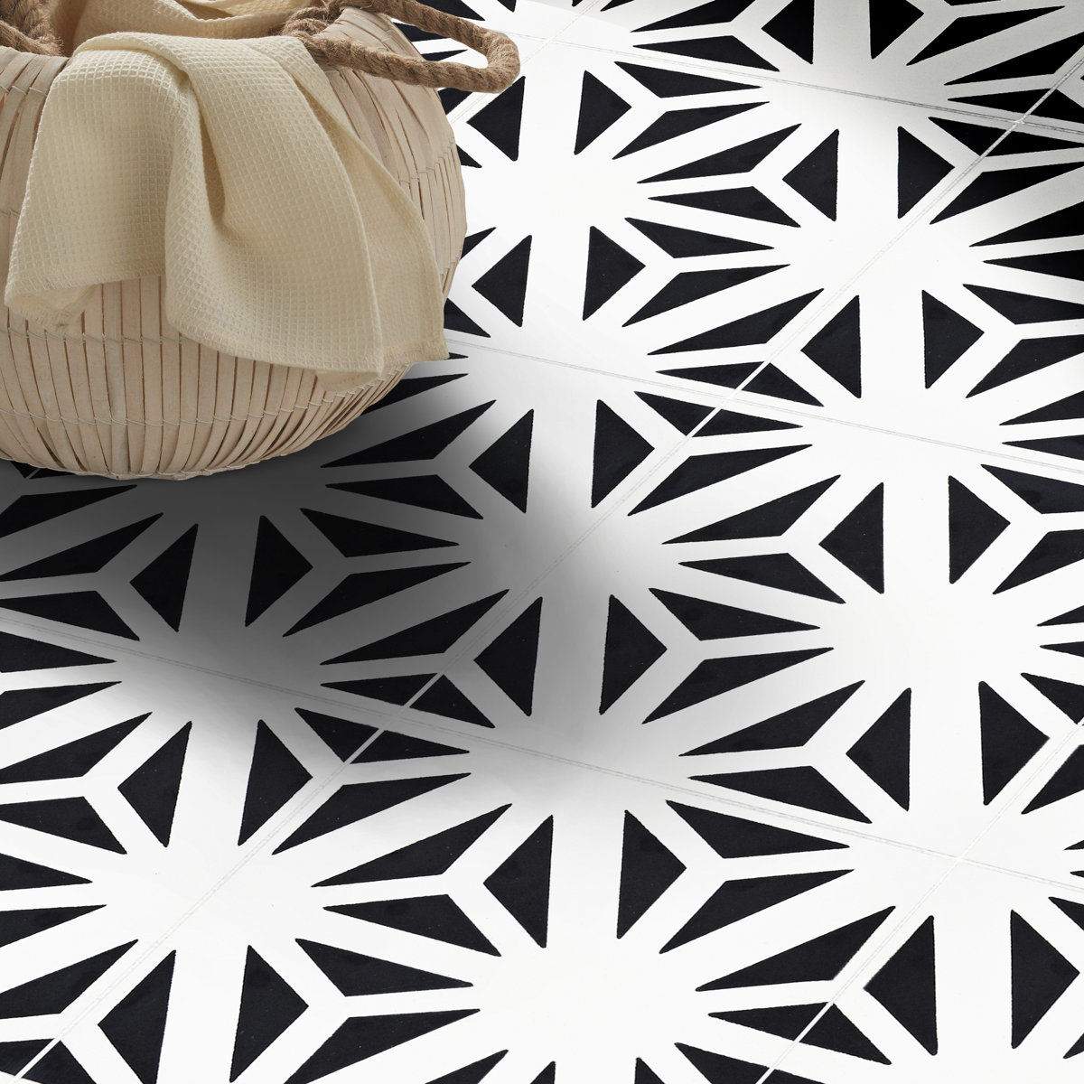 Moroccan Mosaic Azemour 8" x 8" Cement Patterned Wall & Floor Tile ...