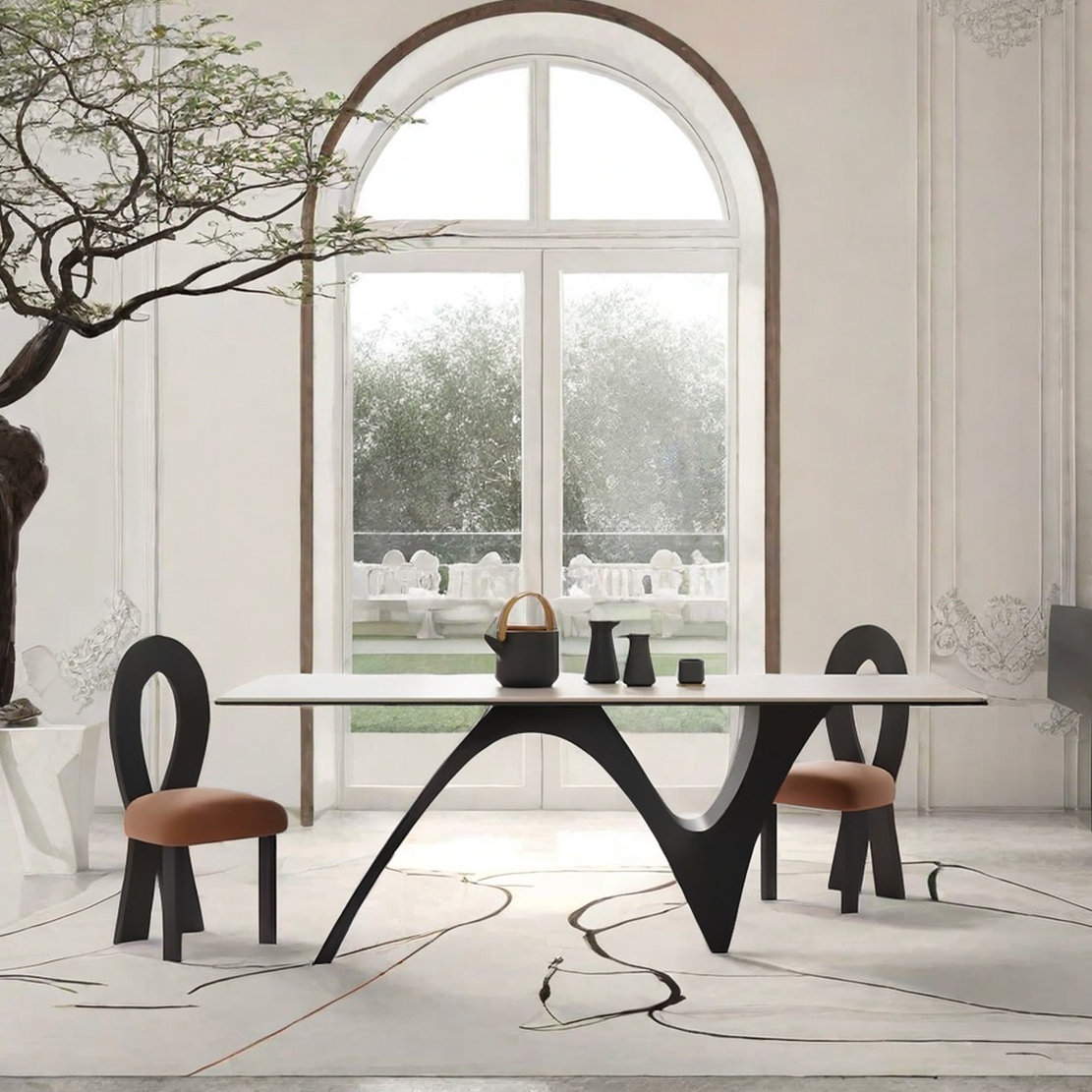 HomeLuxea Middle ancient style rock slab dining table - Wayfair Canada