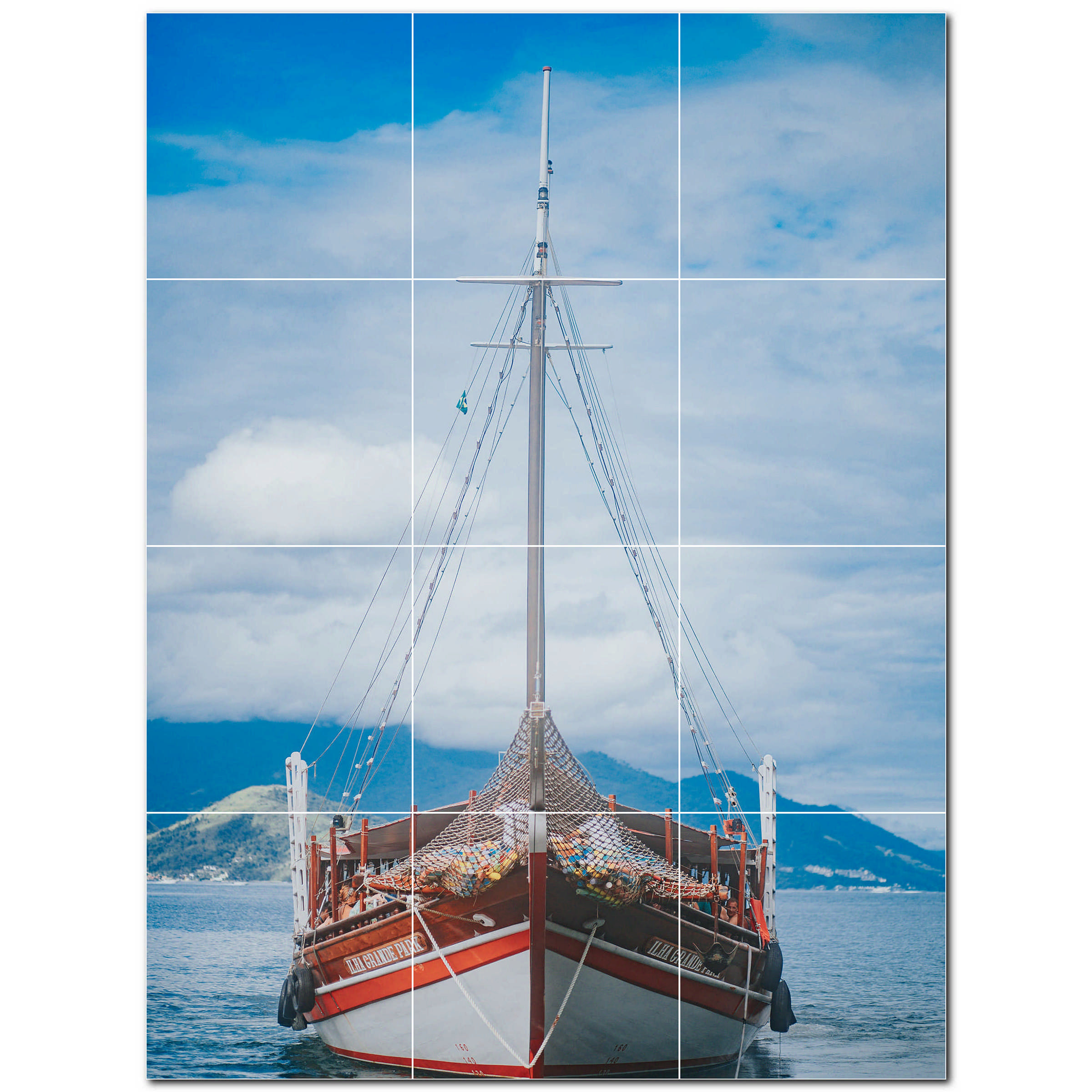 Picture-Tiles.com Boat Photo 4.25'' x 4.25'' Satin Ceramic Decorative ...