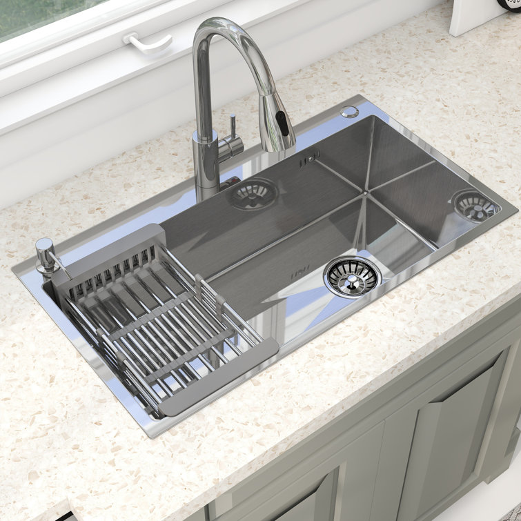 IGUANNA 28" Drop In Single Bowl Kitchen Sink | Wayfair