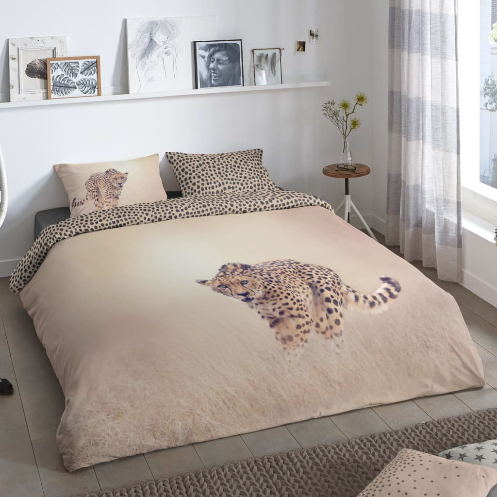 vidaXL Good Morning Duvet Cover Cheetah Sand | Wayfair.co.uk