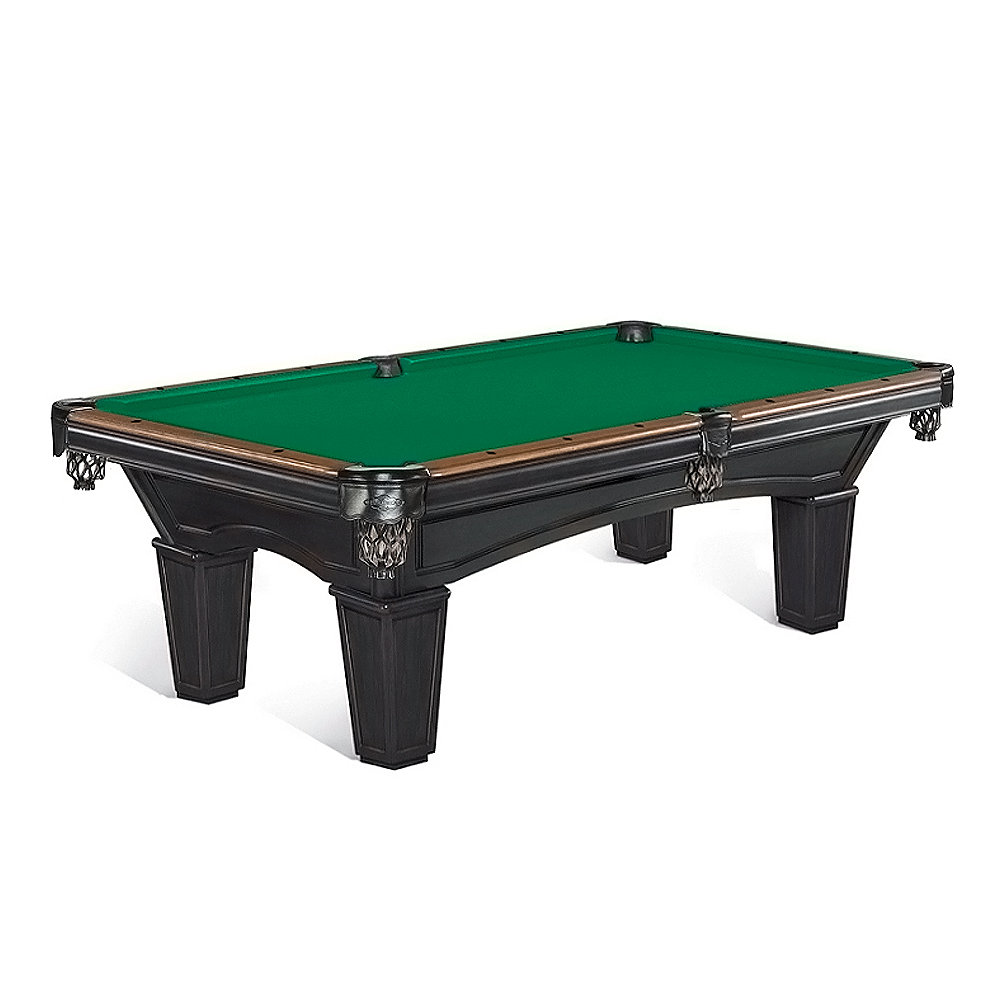 Brunswick Billiards Glenwood 7' Matte Black/Chestnut Tapered Leg Pool ...