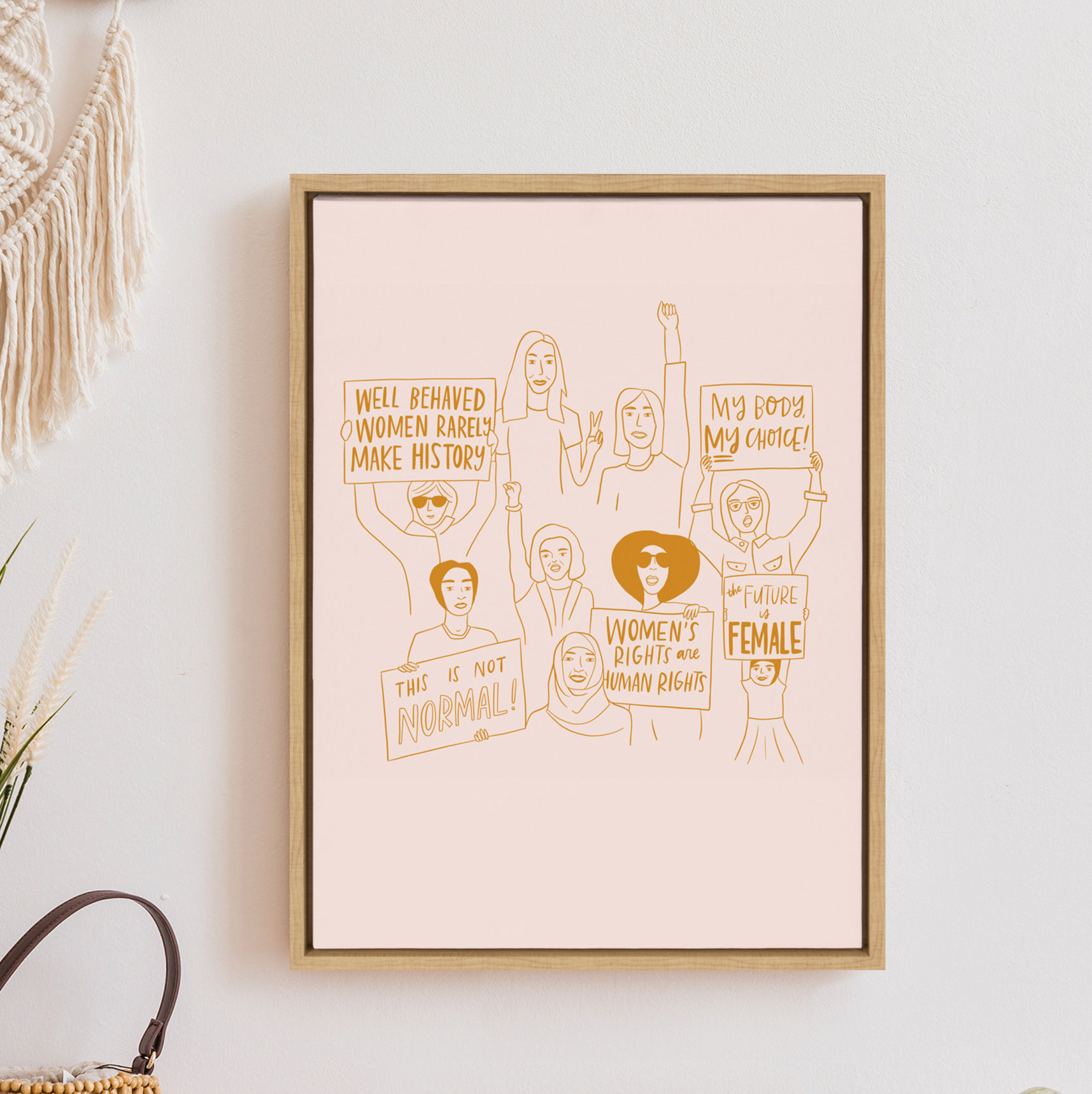 Trinx Empowered by Alicia Schultz - Floater Frame Painting Print on ...