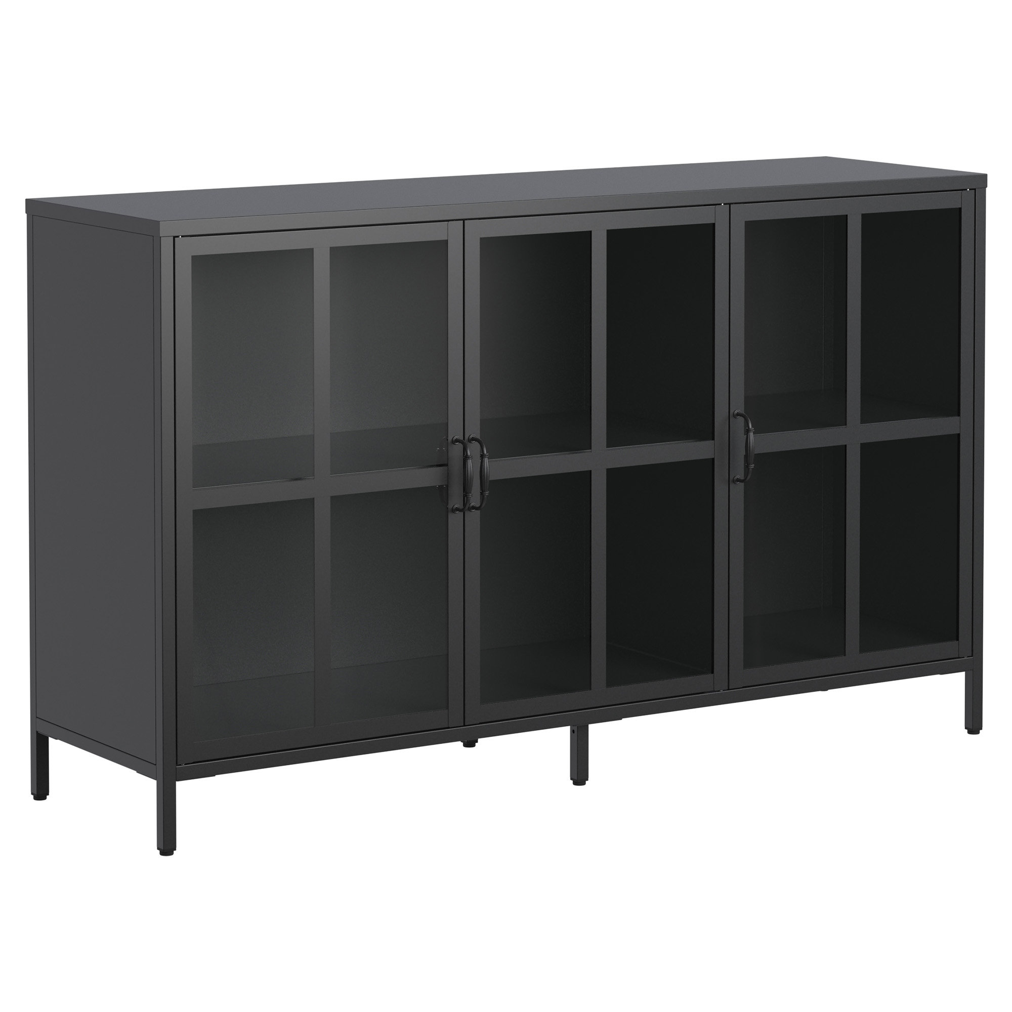 Ebern Designs Heavy Duty Metal Modern Sideboard Buffet Cabinet With ...