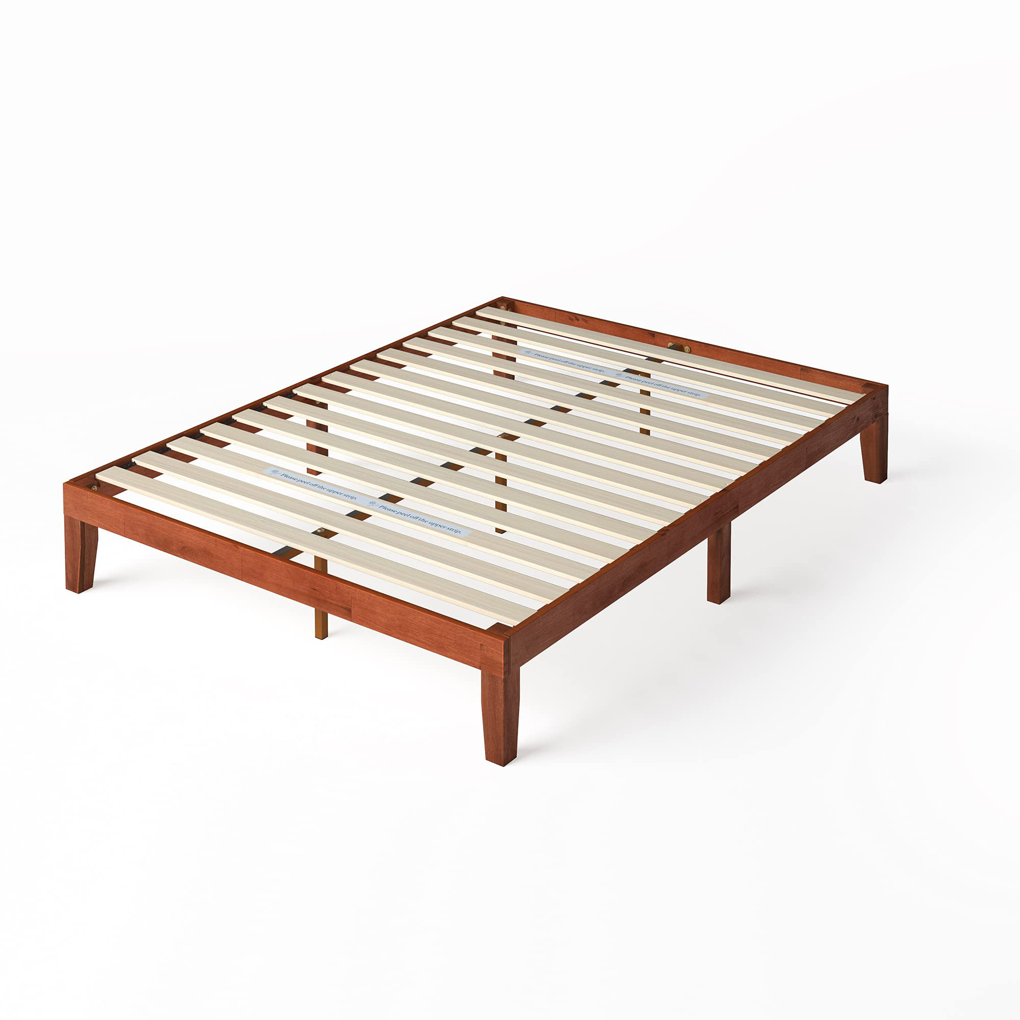 Latitude Run® Wood Platform Bed Frame, Wood Slat Support, No Box Spring ...
