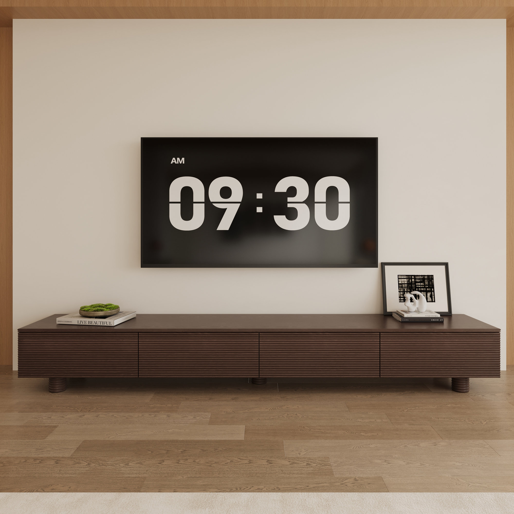 Hokku Designs 78'' TV Consoles for Living Room with Spiral Legs and ...