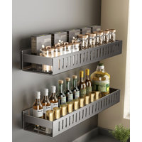 Rebrilliant Wall Mounted Kitchen Storage Rack - No Drilling Required ...