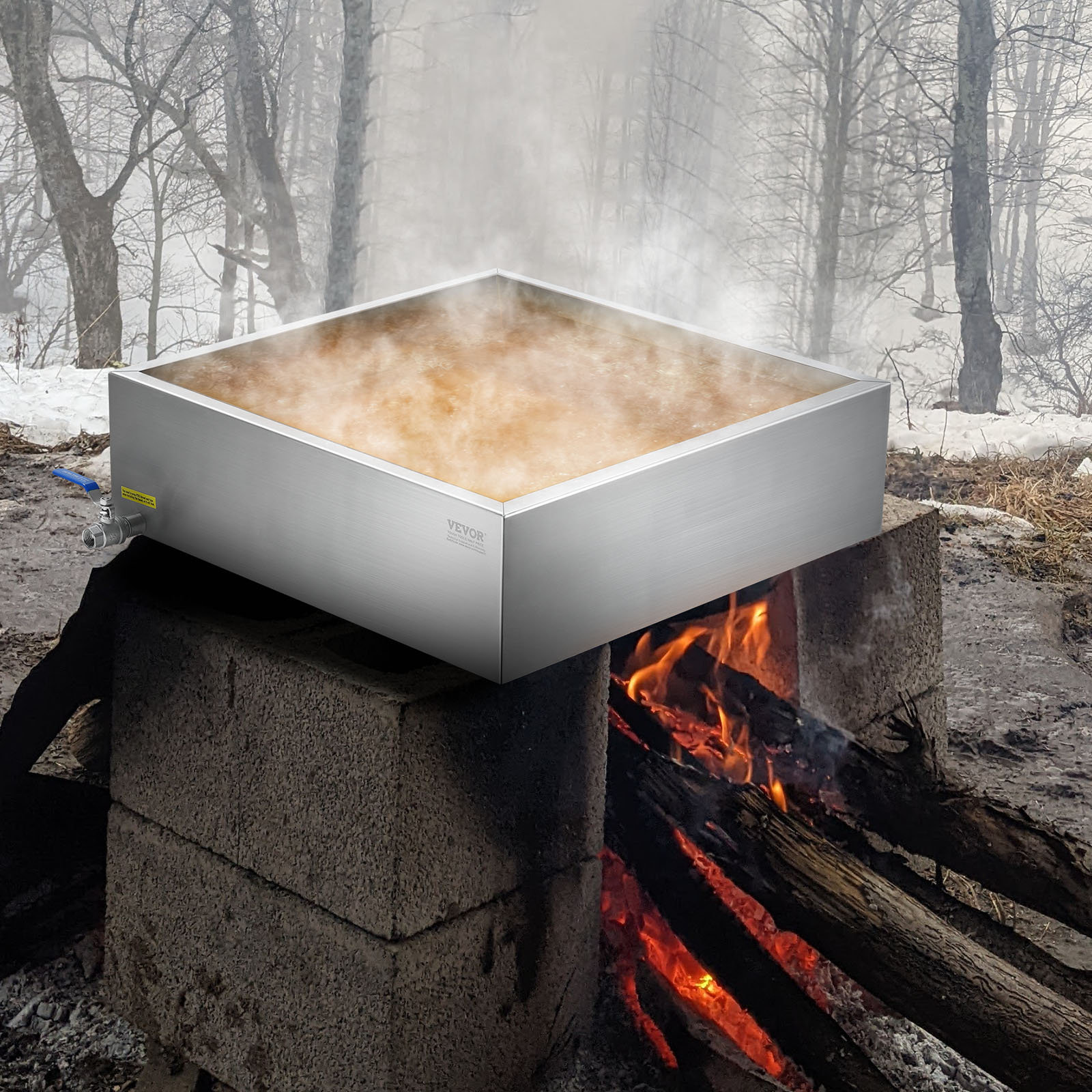 VEVOR Maple Syrup Evaporator Pan 304 Stainless Steel with Valve for ...