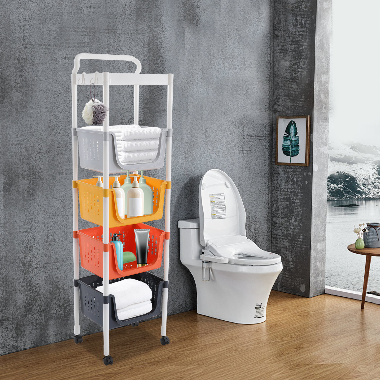 Wrought Studio™ Kitchen Storage Rack Floor-Standing Fruit Vegetable ...