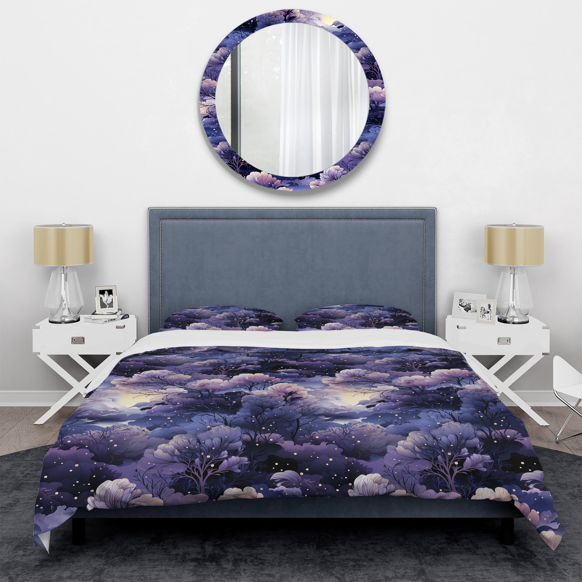 Design Art Ethereal Moonbeams Moody Patterns - Abstract Duvet Cover Set ...