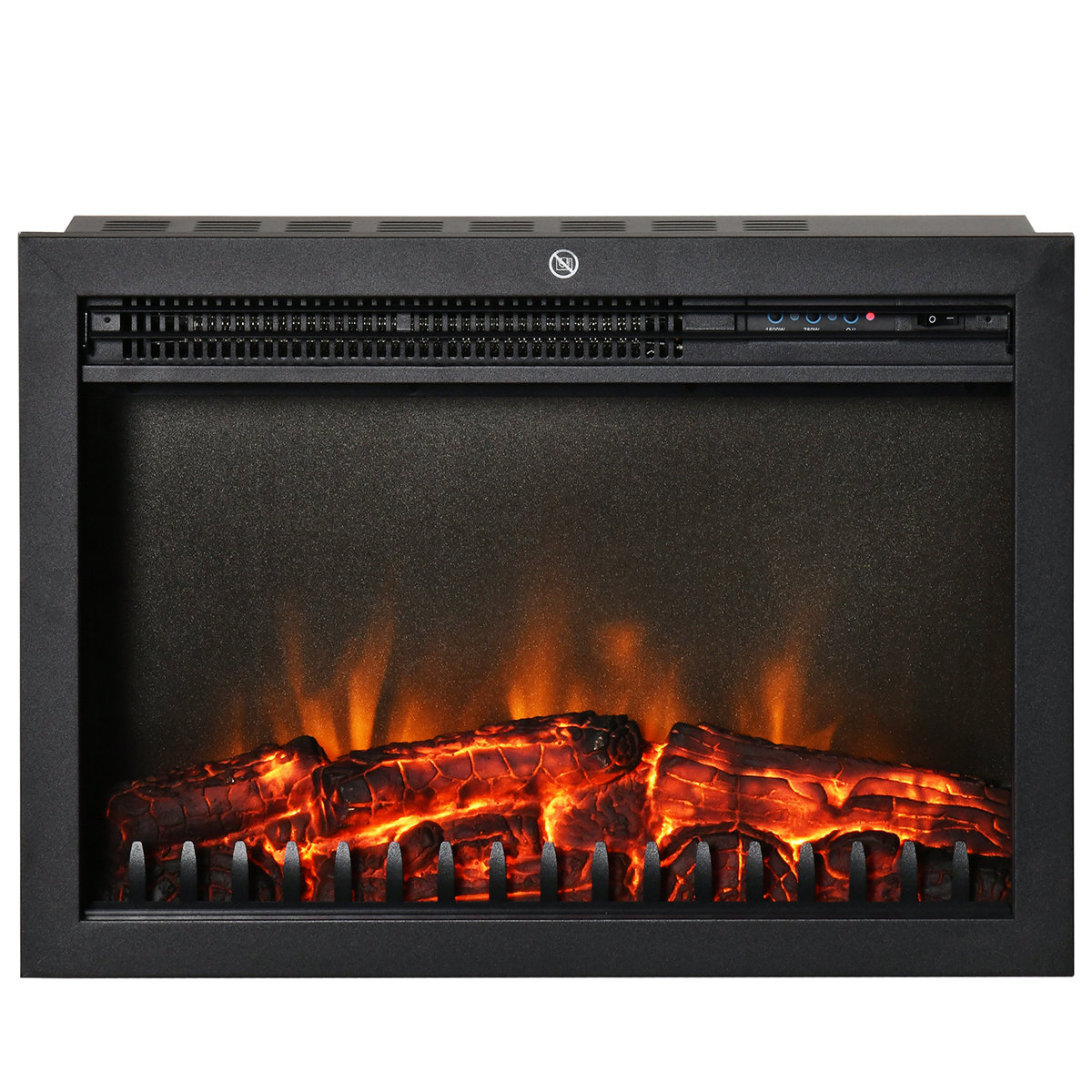 Symple Stuff 24" Electric Fireplace Insert Retro Recessed Fireplace ...