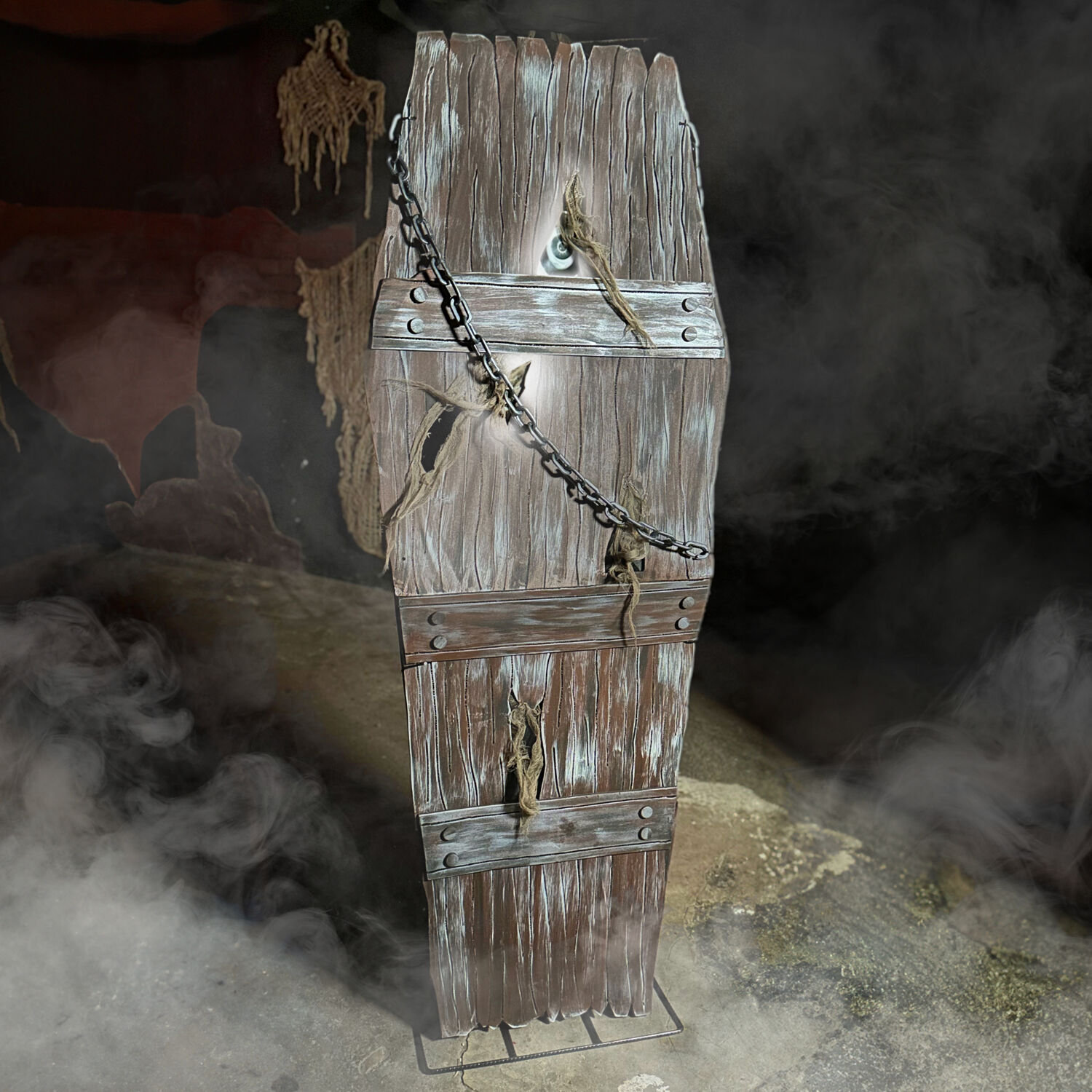 Haunted Hill Farm Lifesize Animated Coffin Prop for covered outdoor ...