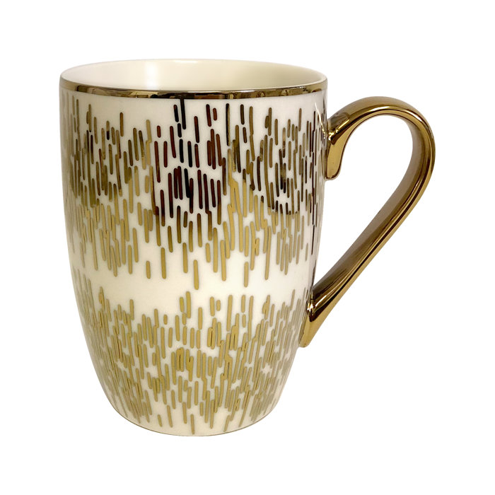 Certified International Set Of 6 Gold Plated Mugs & Reviews | Wayfair