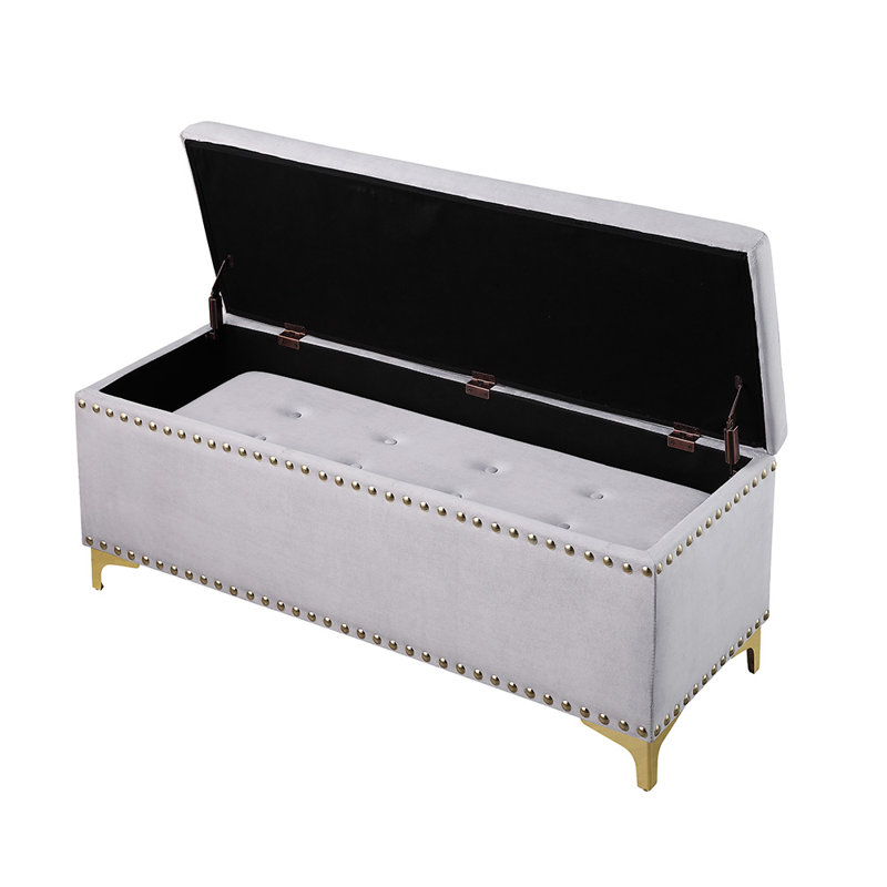Mercer41 Iddings Velvet Upholstered Storage Bench | Wayfair