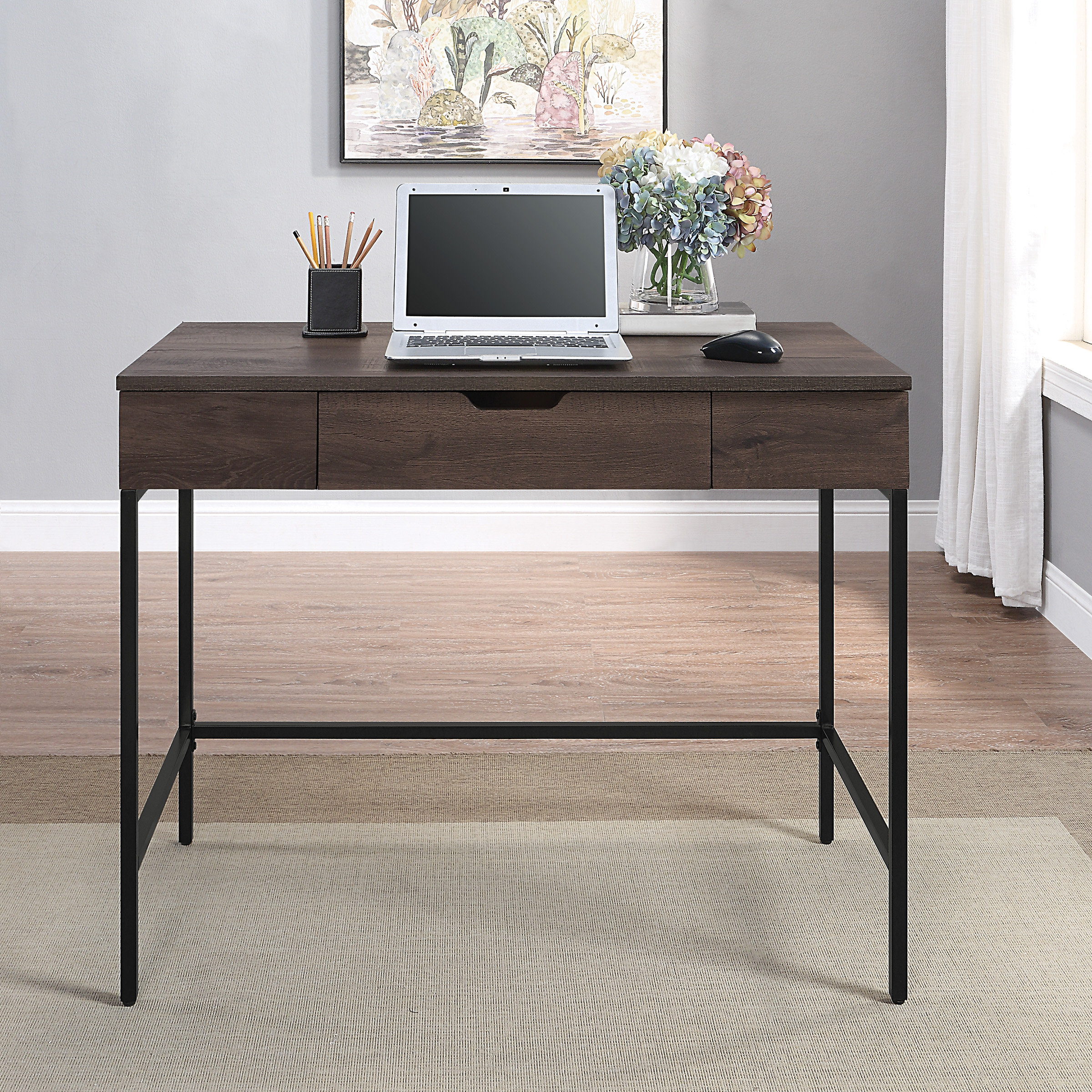 Latitude Run® Maysen Adjustable Metal Base Standing Desk & Reviews ...