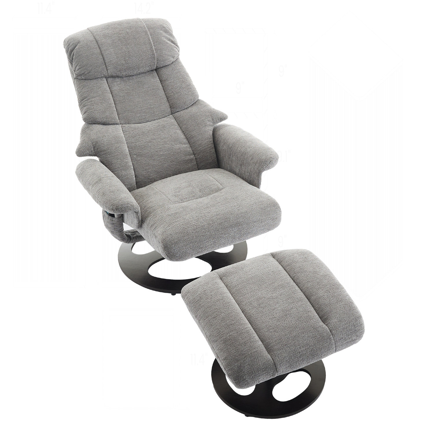 George Oliver Comfortable Ergonomic Recliner Chair with Ottoman for ...