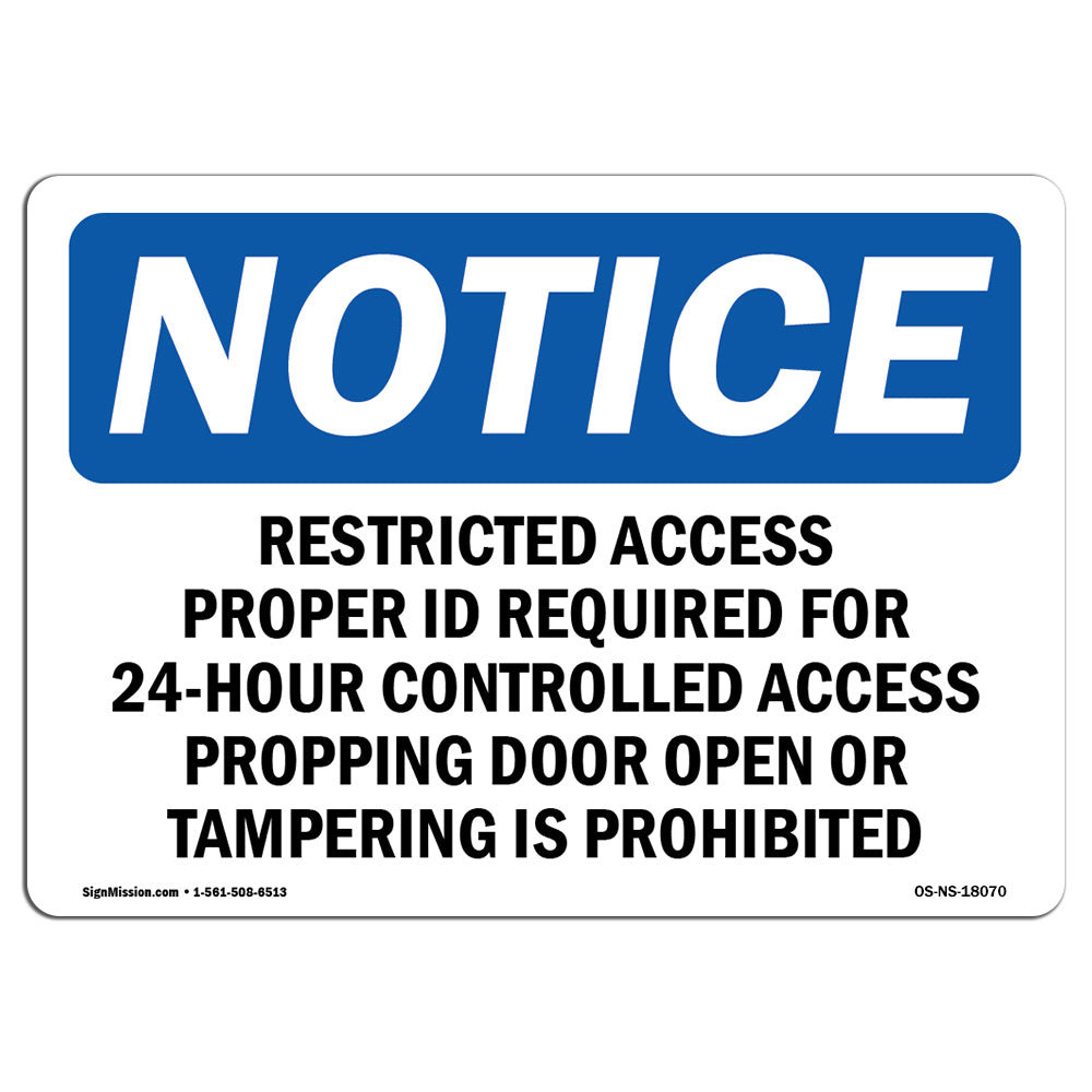 SignMission Restricted Access Proper Id Required for Sign | Wayfair