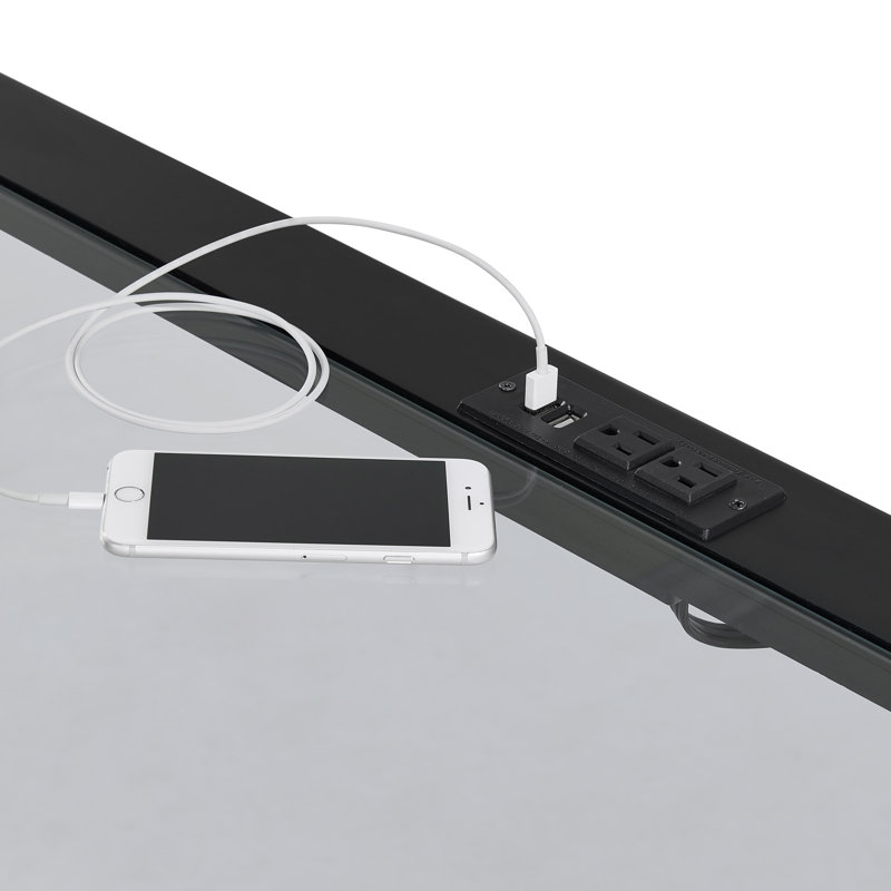 Wade Logan® Arystan Glass Top Counter Height Bar Console Table with 3 ...