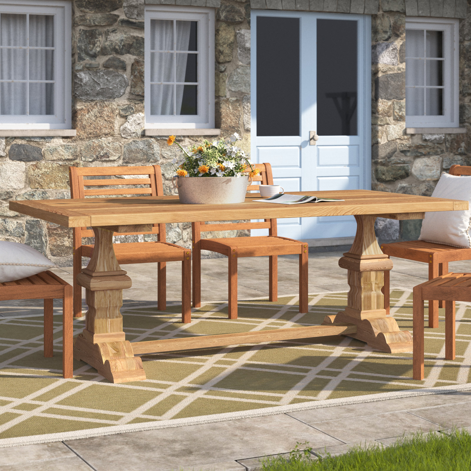 Three Posts™ Kinzer Wooden Dining Table "& Reviews" | Wayfair