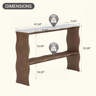 Latitude Run® Modern Console Table Marble-Pattern Top, Solid Wood ...