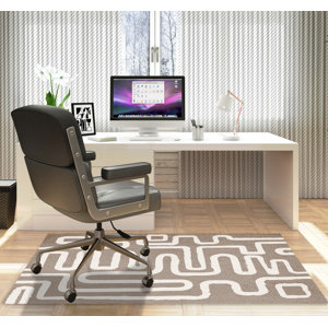 ULLI HOME Chikka Rectangle Chair Mat with Hemmed Edges Edge for Firm ...