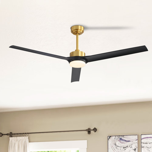 Black Ceiling Fans With Lights You'll Love | Wayfair