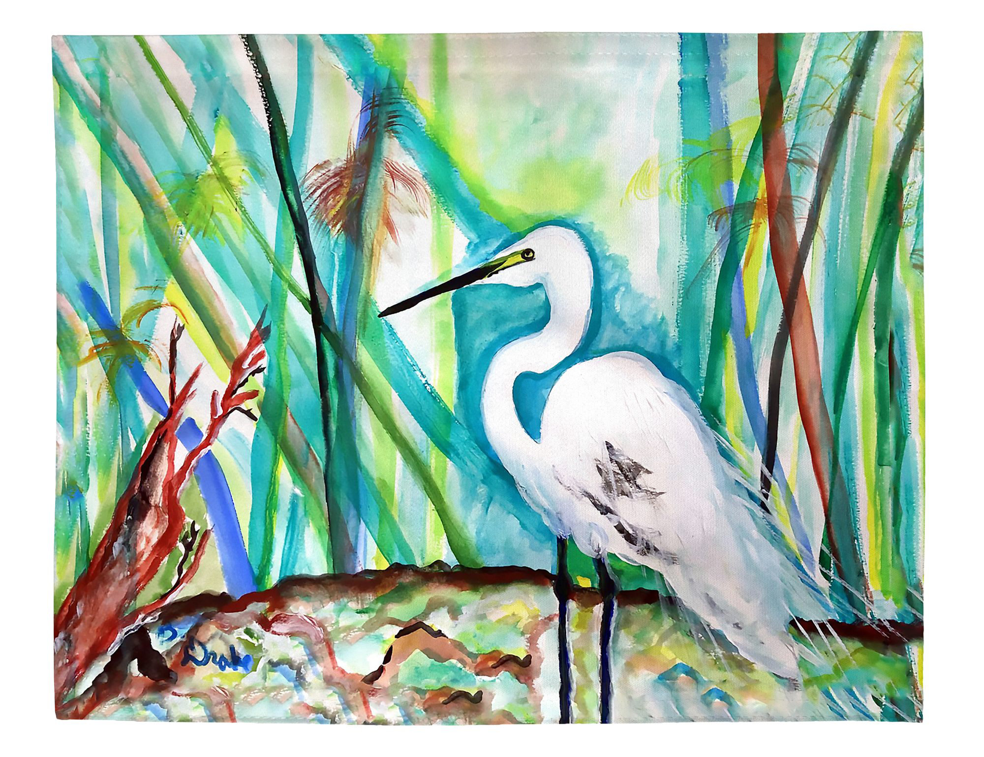 Beachcrest Home™ Egret in Marsh Place Mat Set of 4 | Wayfair