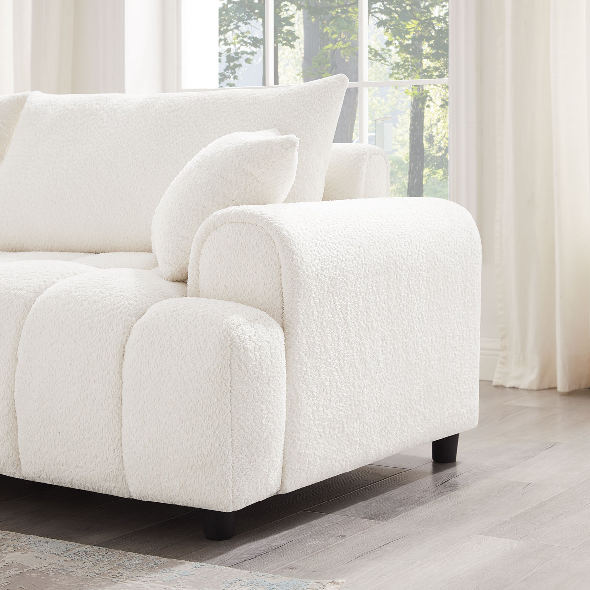 Latitude Run® Perona 91'' Luxury Modern Tufted Boucle Sofa & Reviews ...