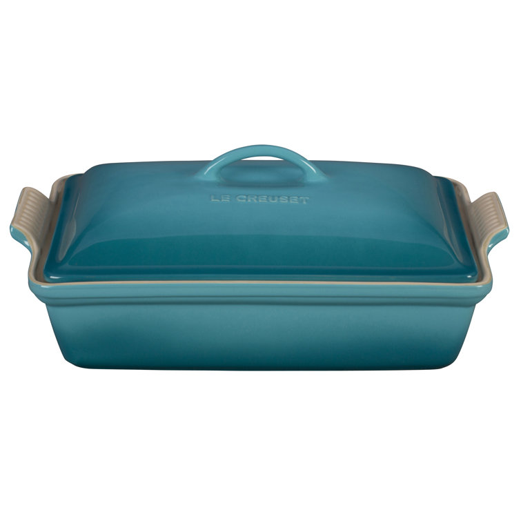 Le Creuset Heritage Stoneware 4 Qt. Rectangular Casserole with Lid ...