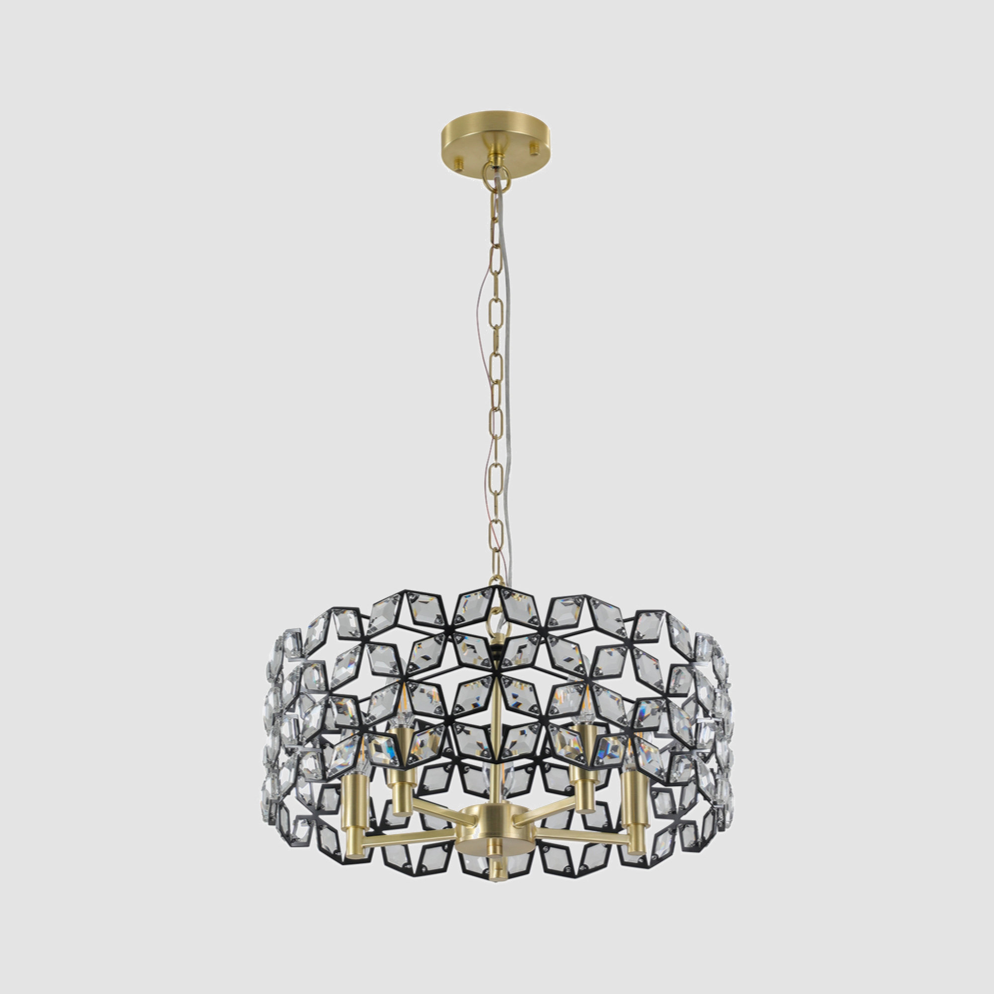 Go Peak Track Modern Crystal Chandelier For Living-Room Round Cristal ...