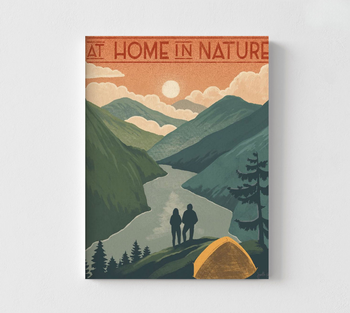 WeFrameArt Vintage Camping Poster, Framed Camping Poster, Retro ...