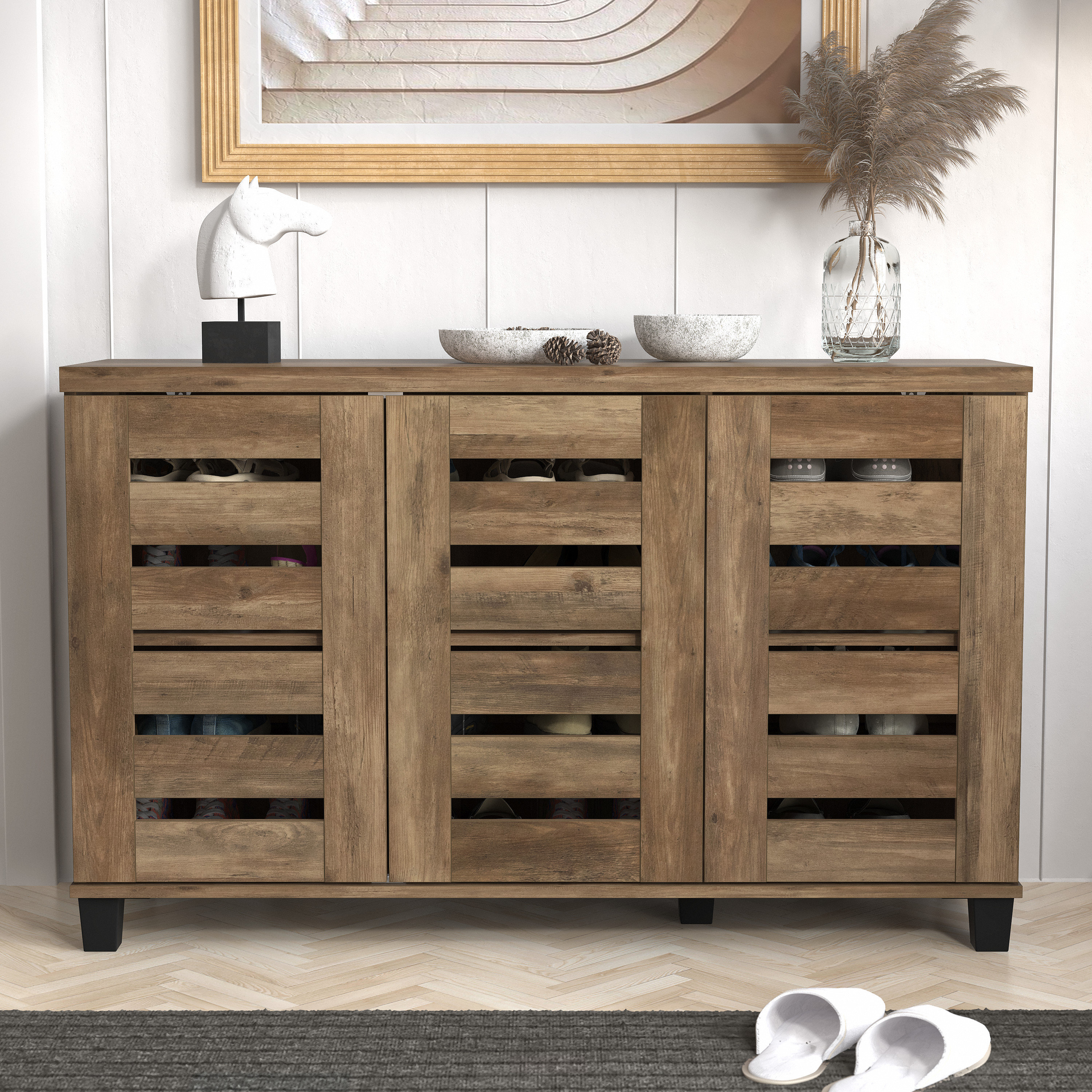 Blue Elephant Lismore 3 Door Shoe Storage Cabinet & Reviews | Wayfair.co.uk