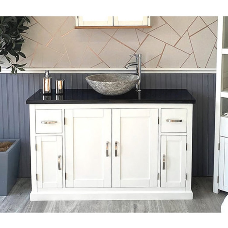 Ebern Designs Applegate Solid Beech 1230mm Free-standing Single Vanity ...