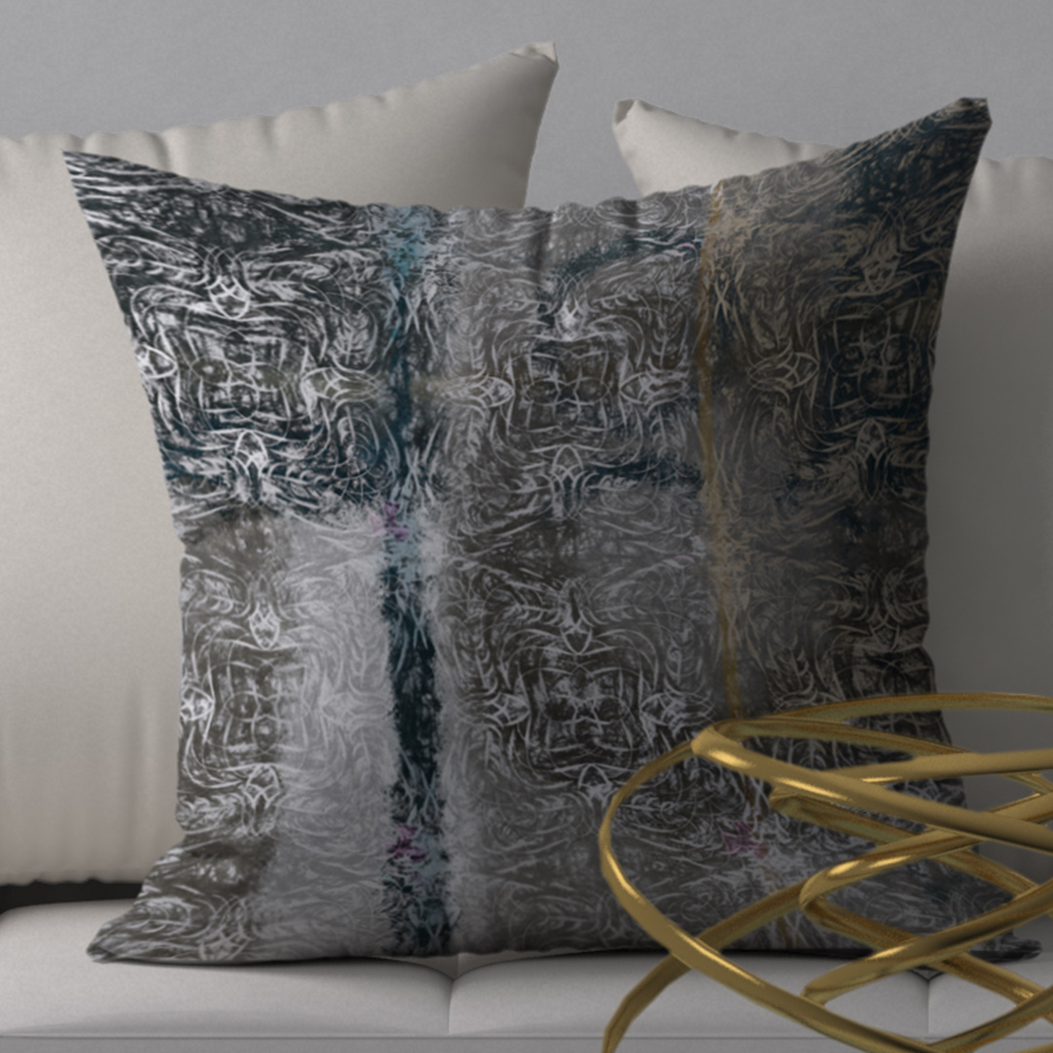 LeRoi Products Abstract Reversible Throw Pillow | Wayfair