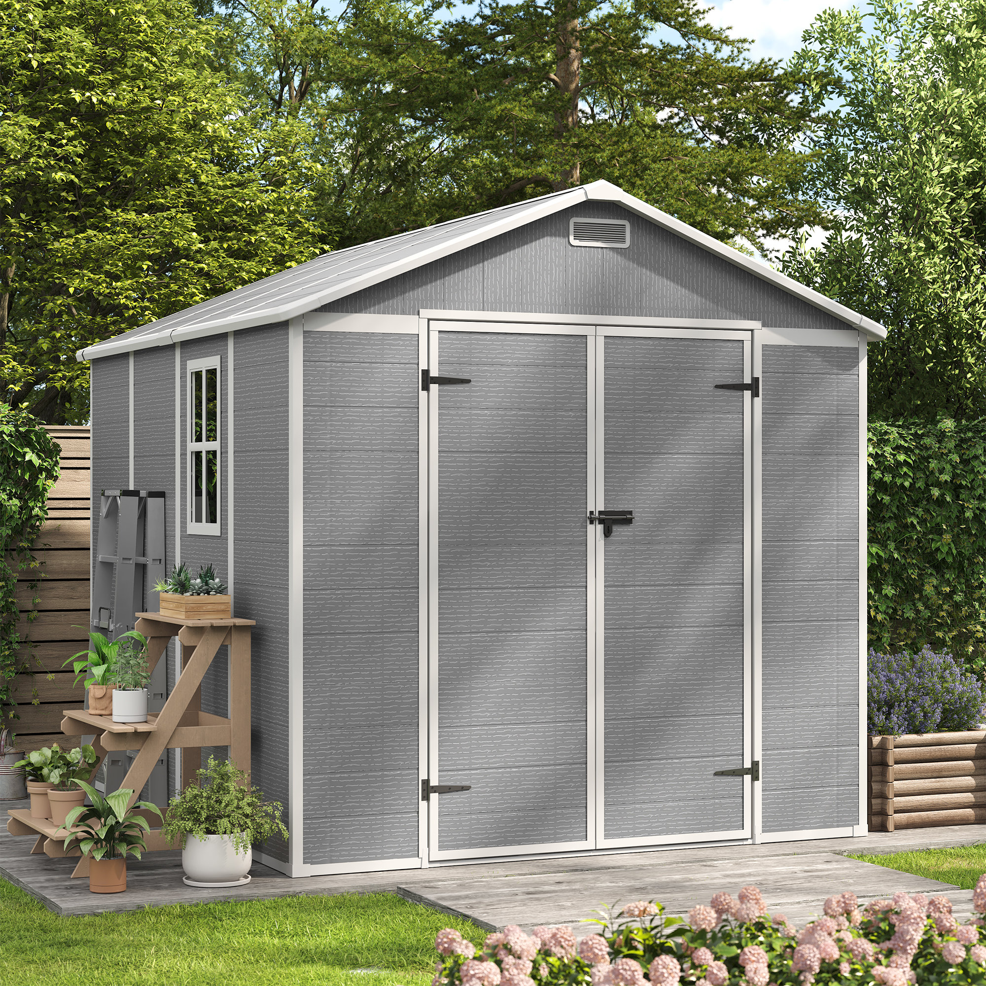 YOUDENOVA 8 Ft. W X 8 Ft. D Resin Storage Shed | Wayfair