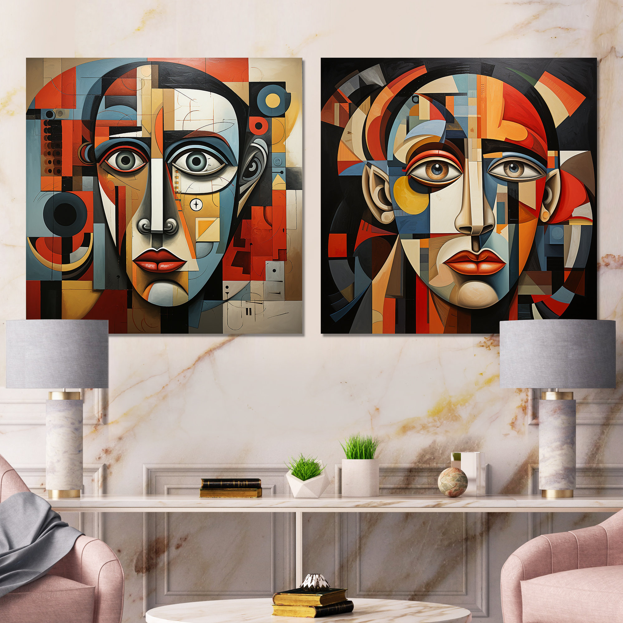 Wrought Studio™ Pablo Picasso Cubism Portrait I - Abstract Portrait ...