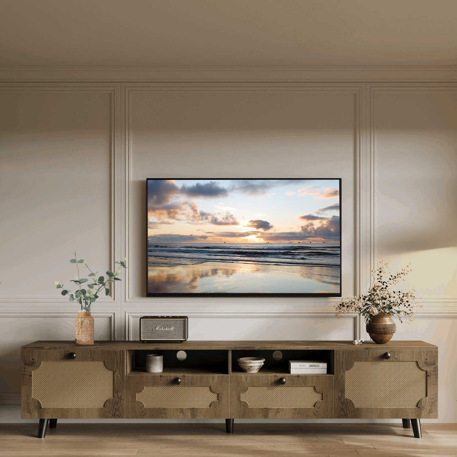 George Oliver 70.88 Inch TV Station Entertainment Center With Open ...