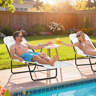 Symple Stuff Shelly Folding Chaise Lounge Pool Chairs, Outdoor Sun ...