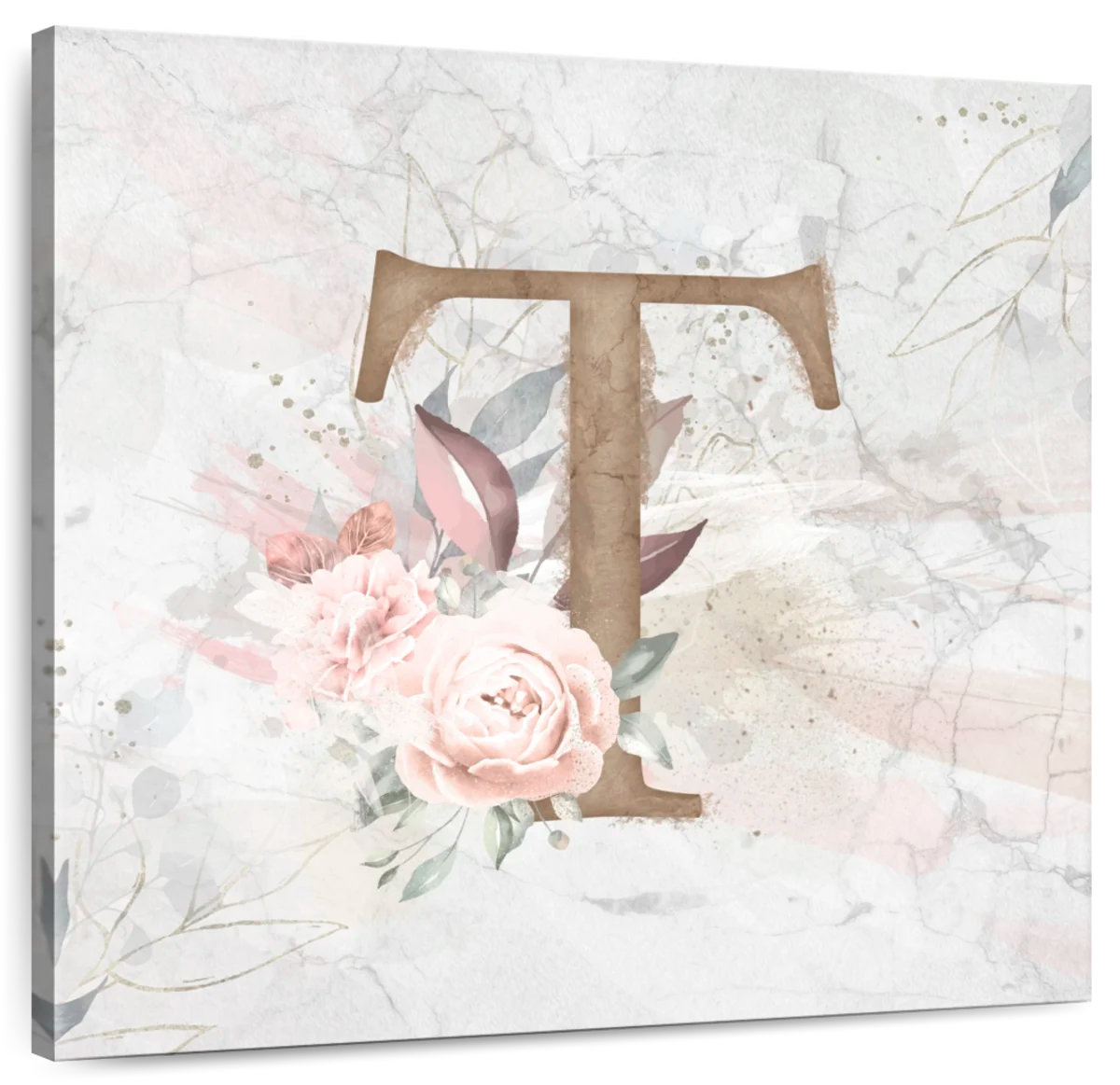 Ebern Designs Tergel Floral Letter T | Wayfair