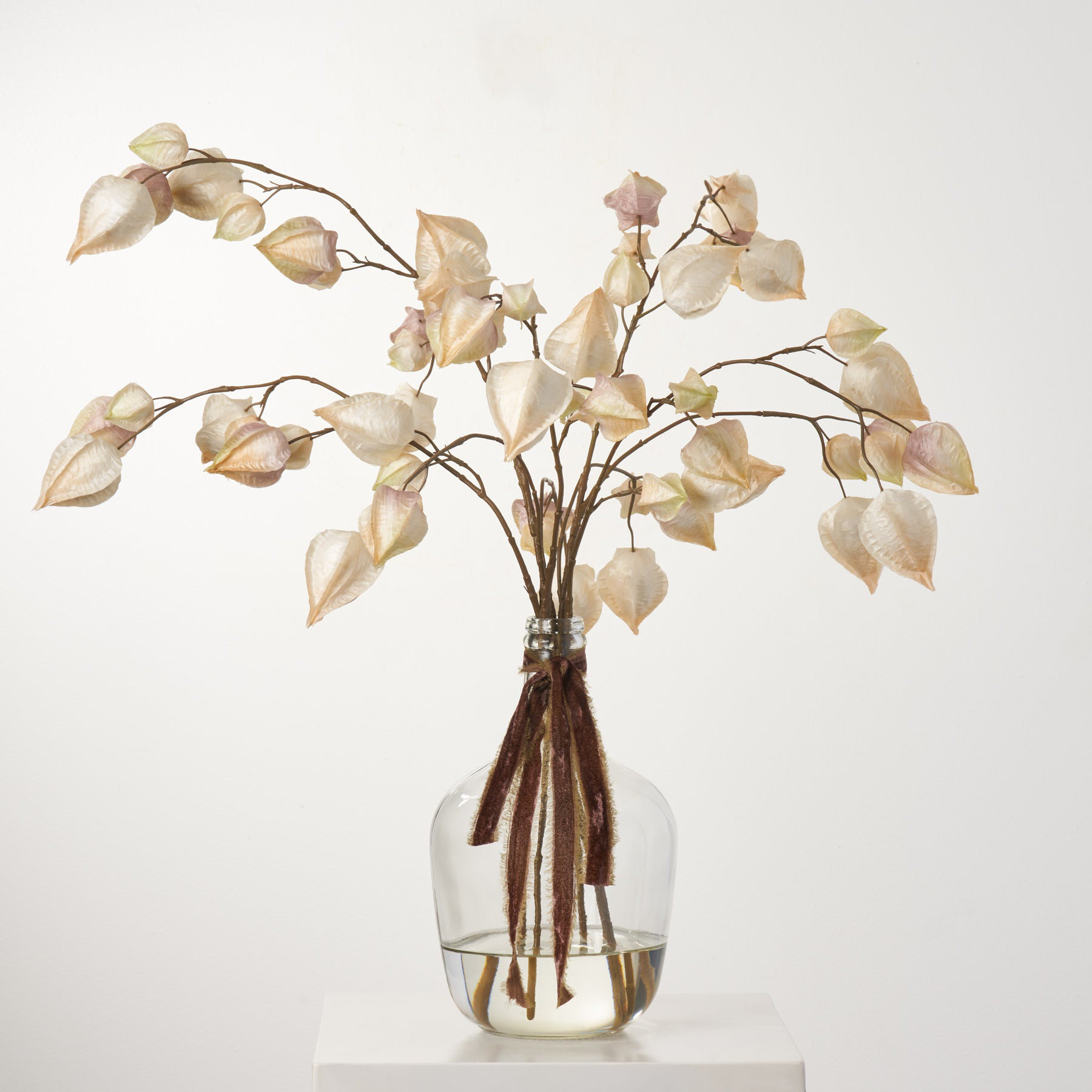 Darby Creek Trading Chinese Lantern Tree Branch Pods In Jug Style Vase ...