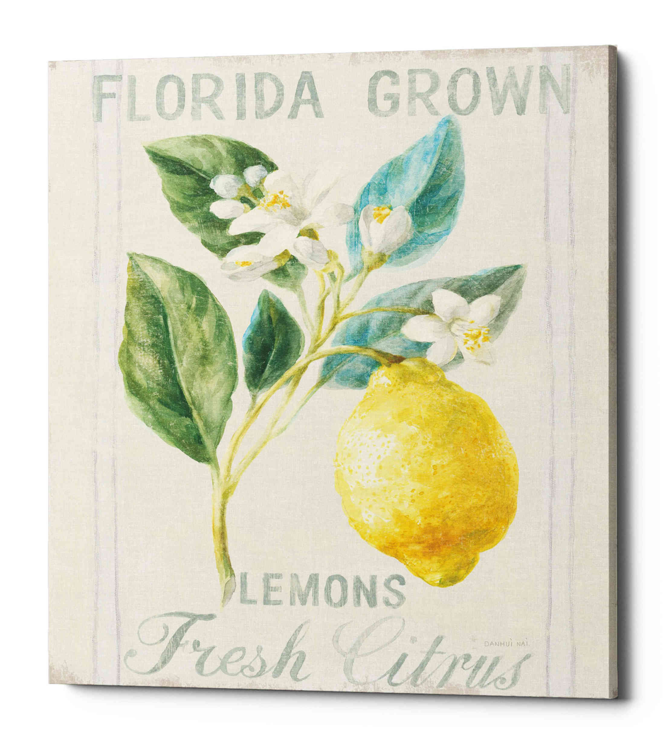 August Grove® Floursack Lemon I - Wrapped Canvas Graphic Art Print ...