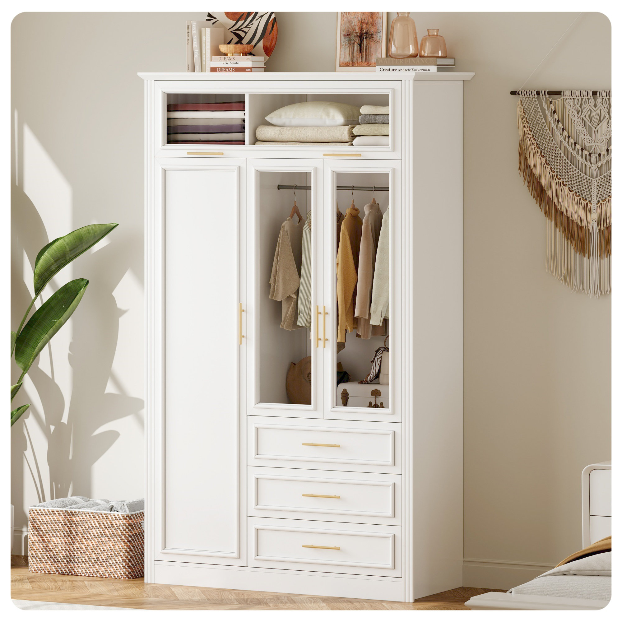 Mercer41 Wardrobe Armoire Closet | Wayfair